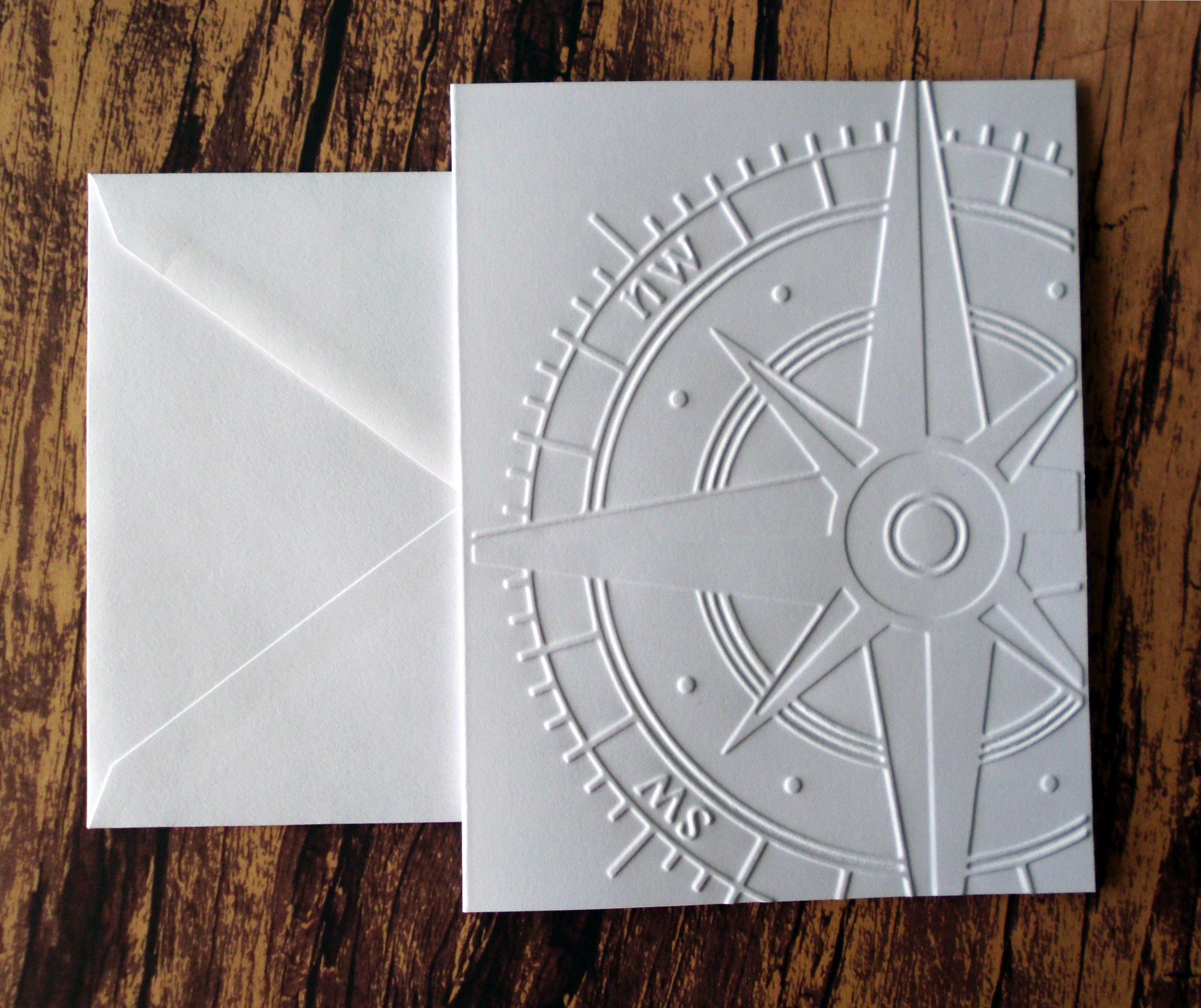 Compass Cards, Set of 5, Traveler Note Cards, Masculine Stationery ...
