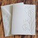 Daisy Cards, Set of 5, White Embossed Daisy Note Card Set, Daisy ...