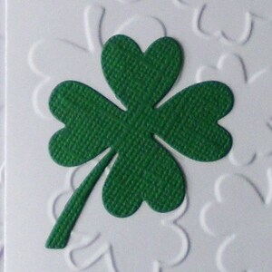 St. Patrick's Day Cards, Set of 5, Embossed Clover Cards, Blank ...