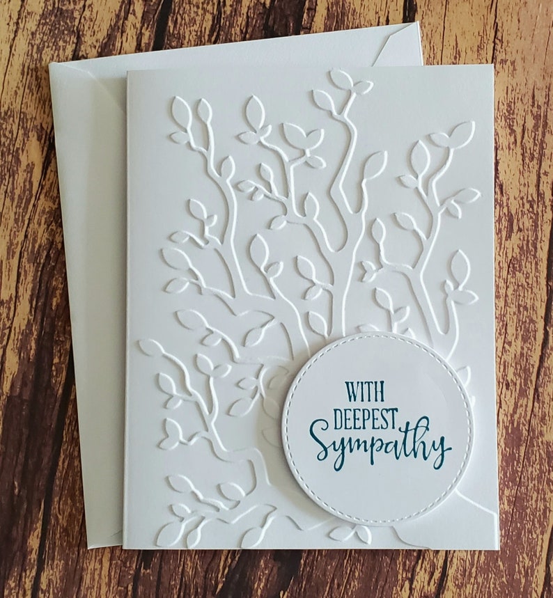 Assorted Sympathy Cards, Set of 5, Tree Embossed Greeting Cards, Nature ...