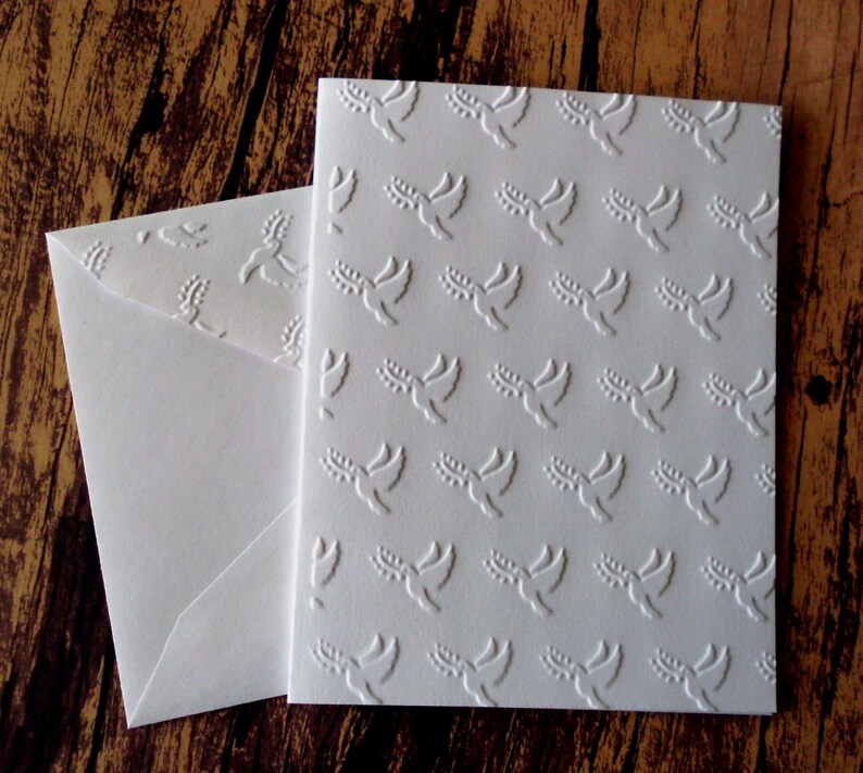 Dove Cards, Set of 5, Blank Greeting Cards, Sympathy, Condolence Cards ...