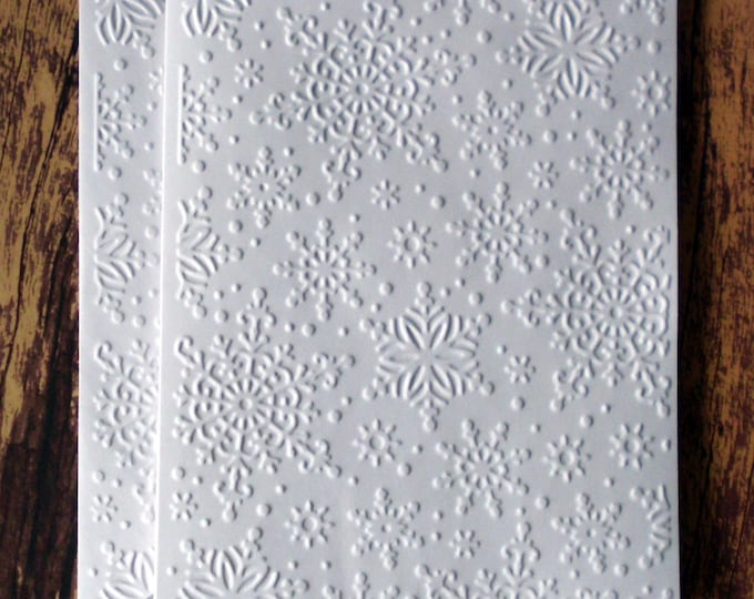 Snowflake Card Set Boxed Holiday Cards Embossed Christmas Card Set ...