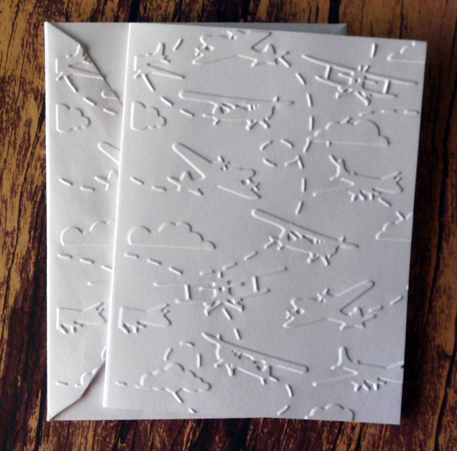 Airplane Cards, Set of 5, Fighter Jet Cards, Embossed Note Cards ...