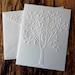 Tree Cards, Set of 5, White Embossed Tree Cards, Autumn, Fall Greeting ...