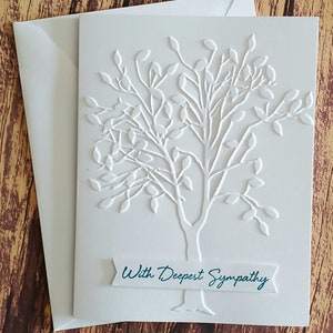 Assorted Sympathy Cards, Set of 5, Tree Embossed Greeting Cards, Nature ...