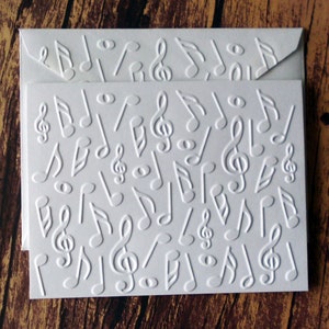 Music Note Cards, Set of 5, Music Greeting Cards, Blank Note Cards ...