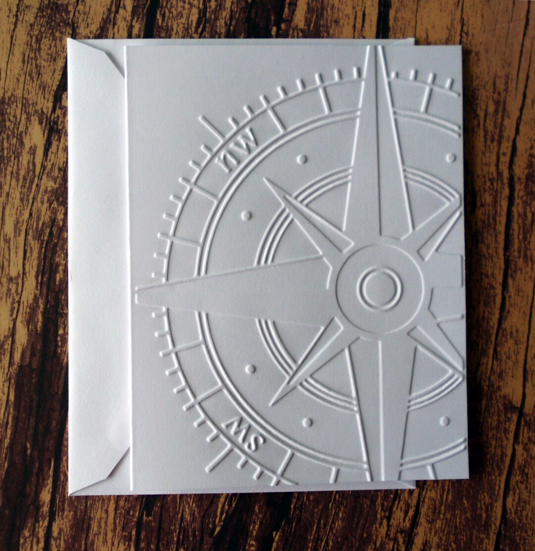Compass Cards, Set of 5, Traveler Note Cards, Masculine Stationery ...