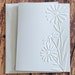 Daisy Cards, Set of 5, White Embossed Daisy Note Card Set, Daisy ...