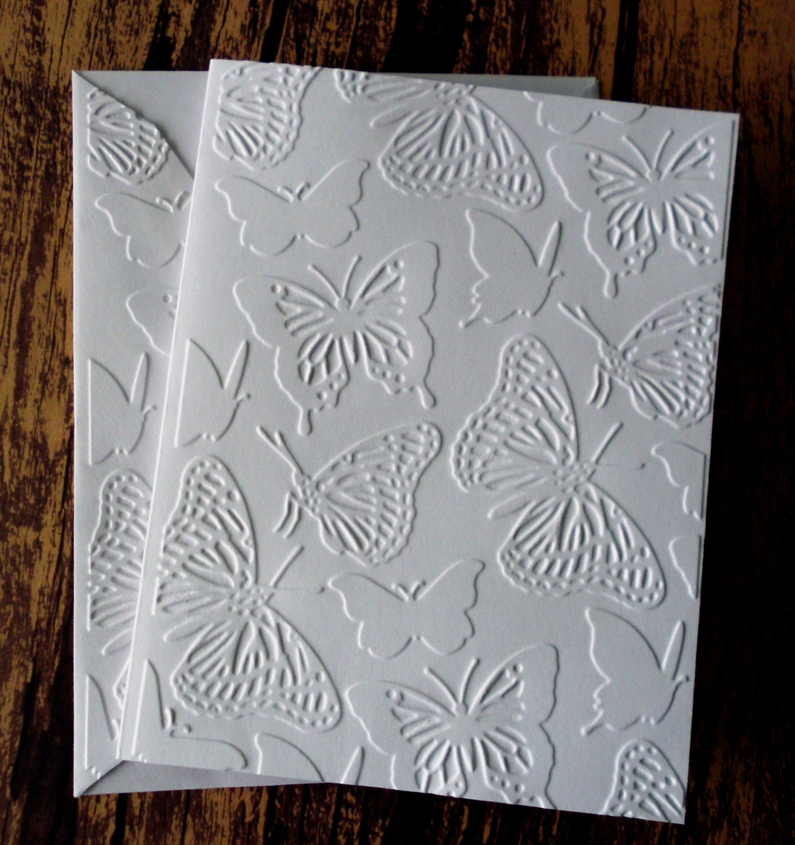 Embossed Butterfly Cards Set of 5 Assorted Butterflies | Etsy
