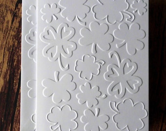 St. Patrick's Day Cards, Set of 5, Embossed Clover Cards, Blank ...