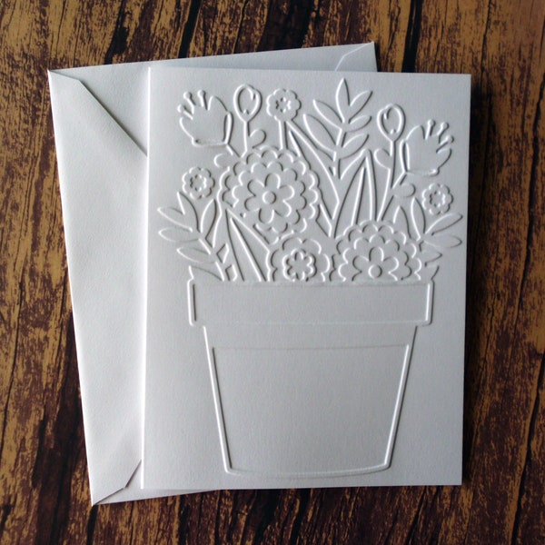Flower Pot Card - Etsy
