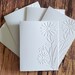 Daisy Cards, Set of 5, White Embossed Daisy Note Card Set, Daisy ...