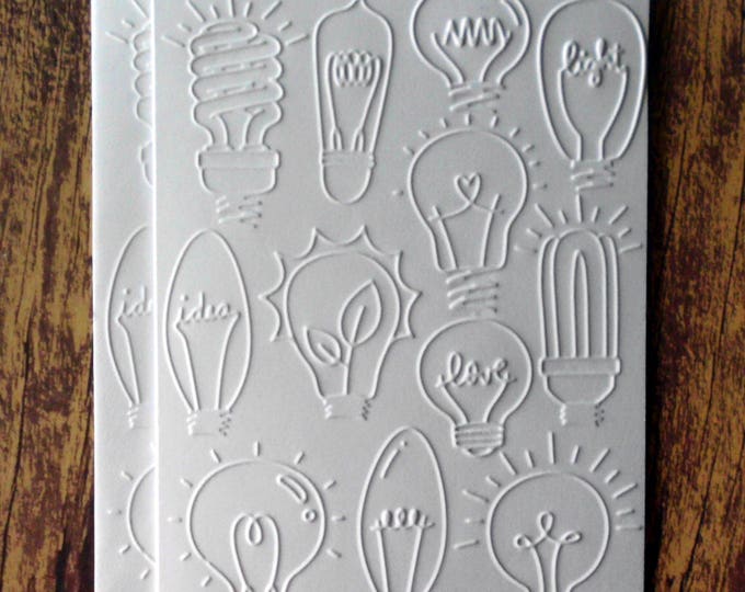 Embossed Light Bulb Cards, Set of 5, Gift for Electricians, Teachers ...