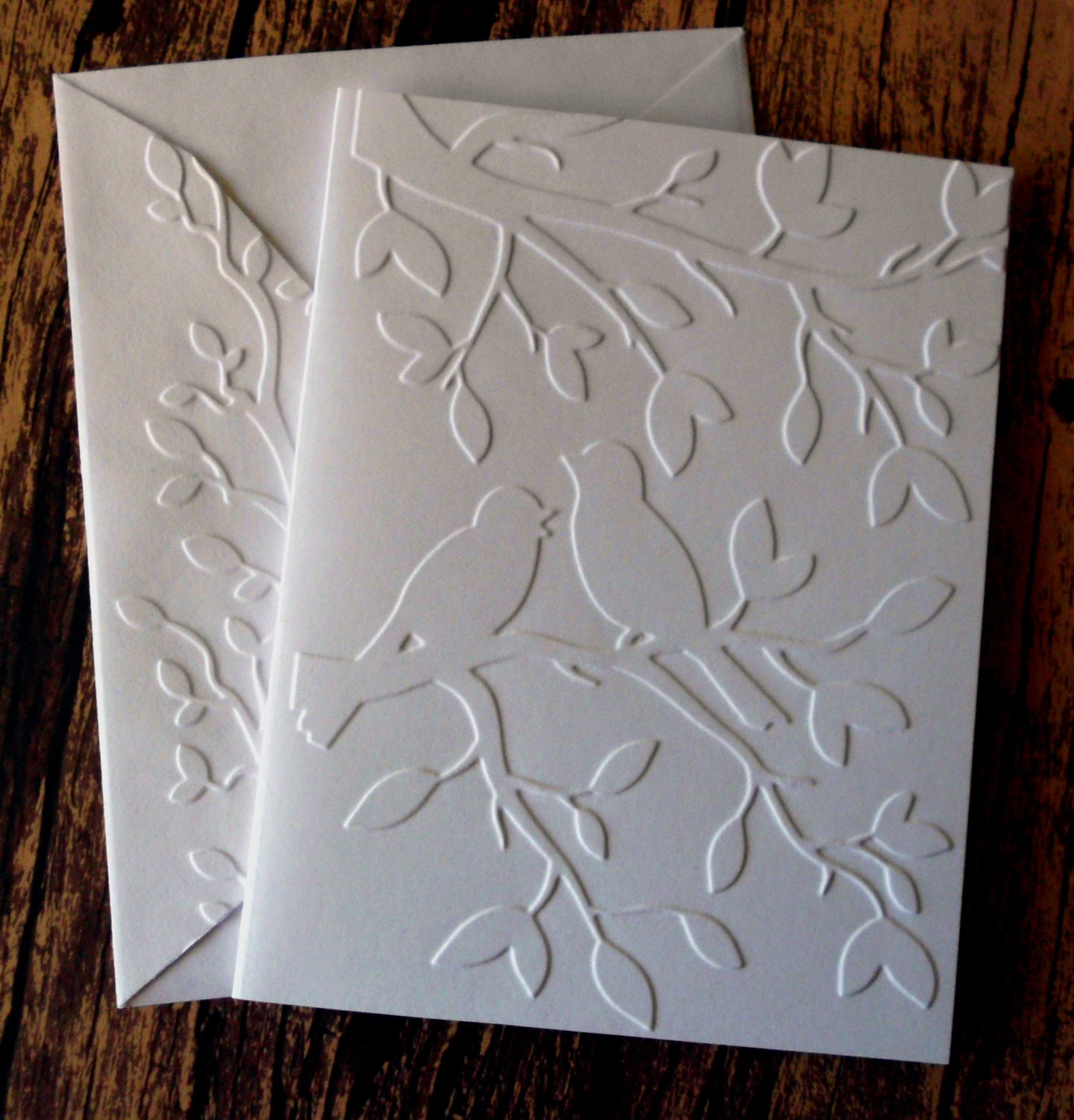 Bird Greeting Cards Set of 5 Embossed Bird Note Cards Gift - Etsy