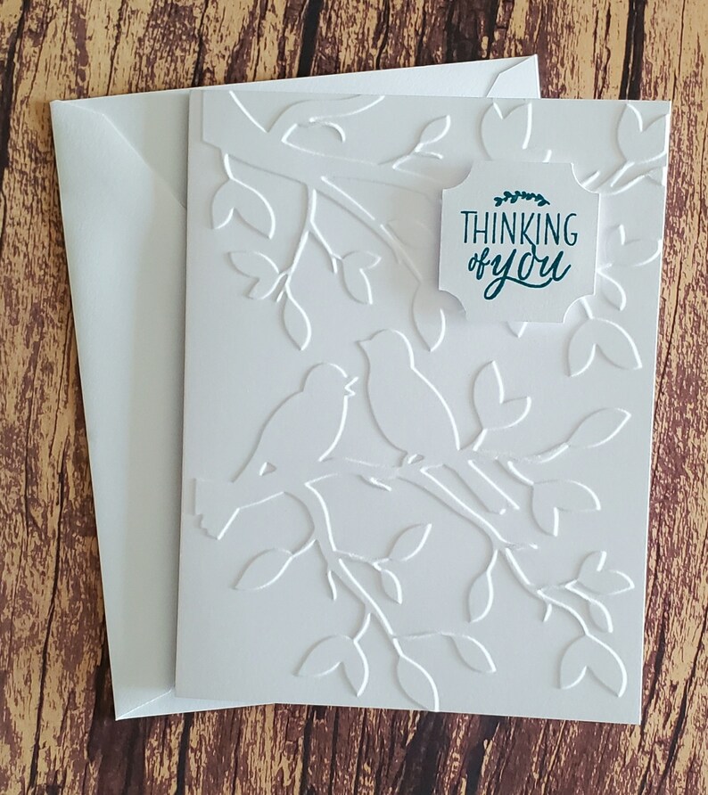Thinking of You Cards, Set of 5, Just Because Note Cards, Tree Embossed ...