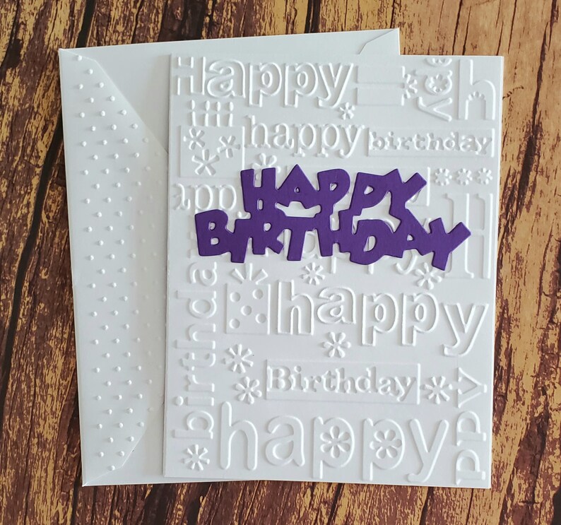 Birthday Card Set of 5, Embossed Greeting Cards With Assorted Happy ...