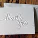 Thank You Cards, Set of 5, Embossed Thank You Greeting Cards ...