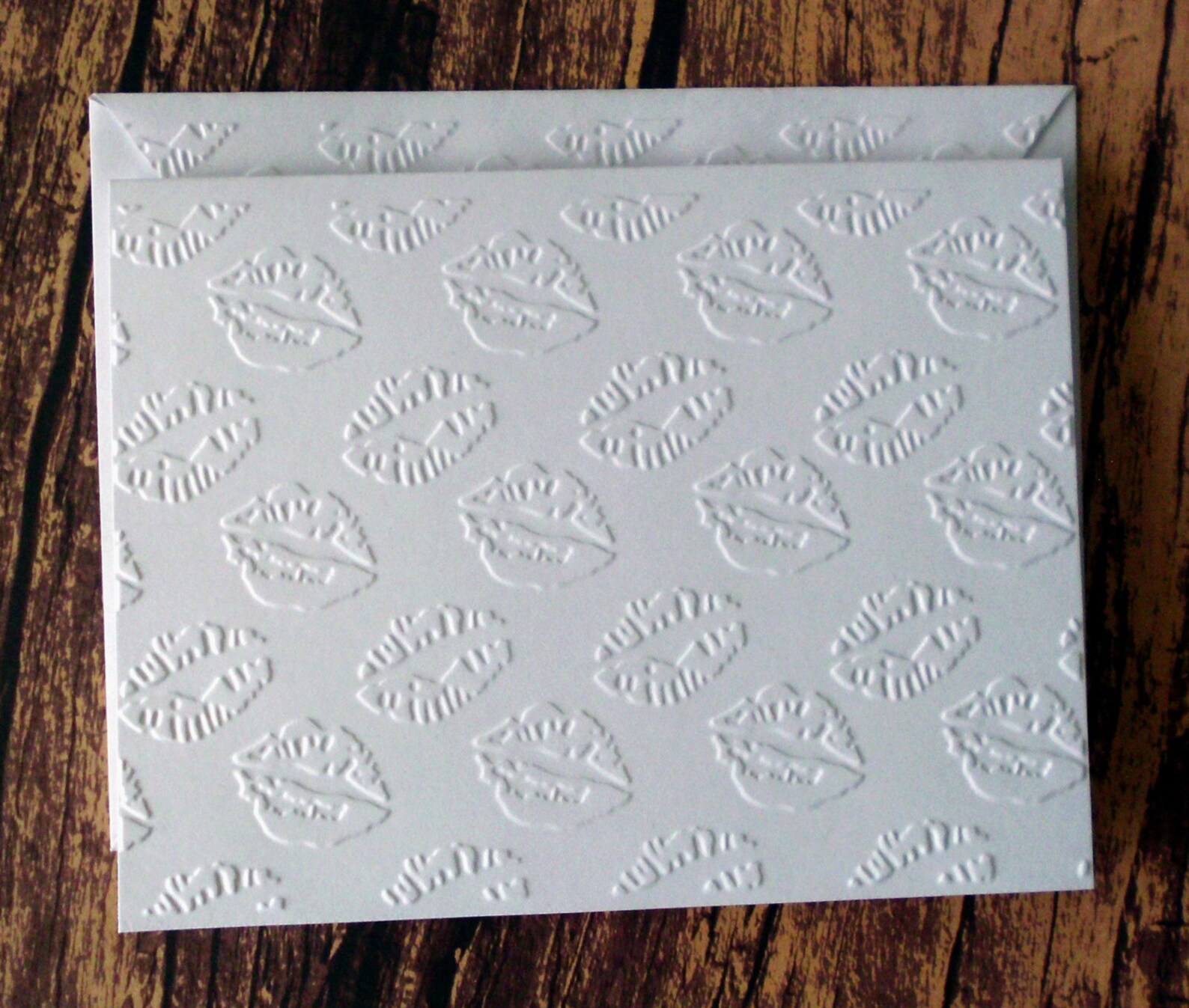 Embossed Lip Cards Set of 5 Valentine's Day Card Set - Etsy