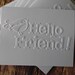 Hello Friend Cards, Set of 5, Blank, Embossed Note Cards, Greeting ...