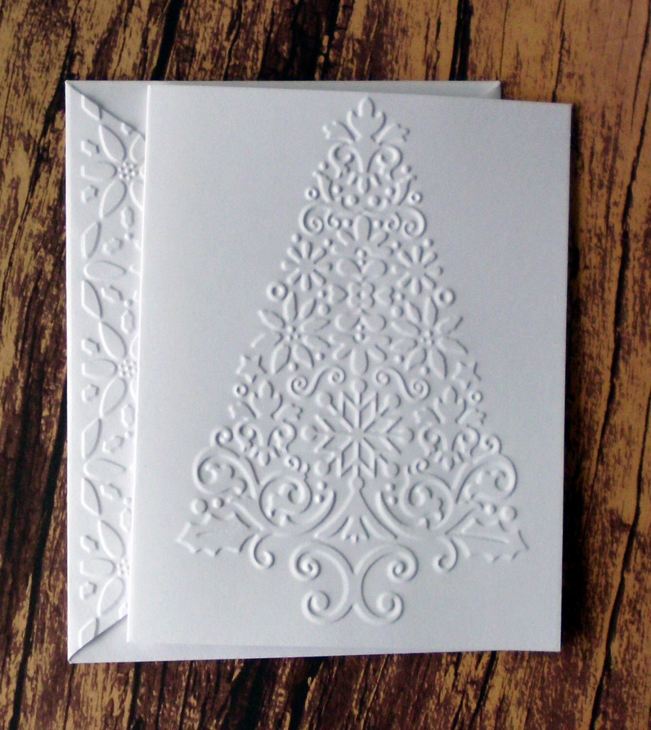 Christmas Tree Cards Set of 5 Christmas Greeting Card Set
