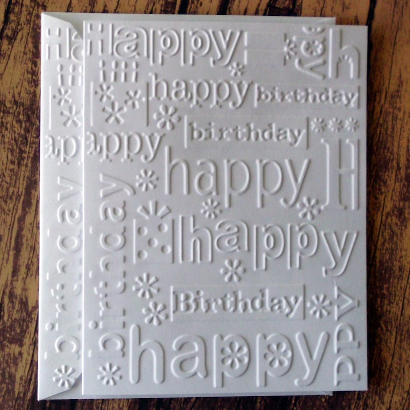 Embossed Birthday - Etsy