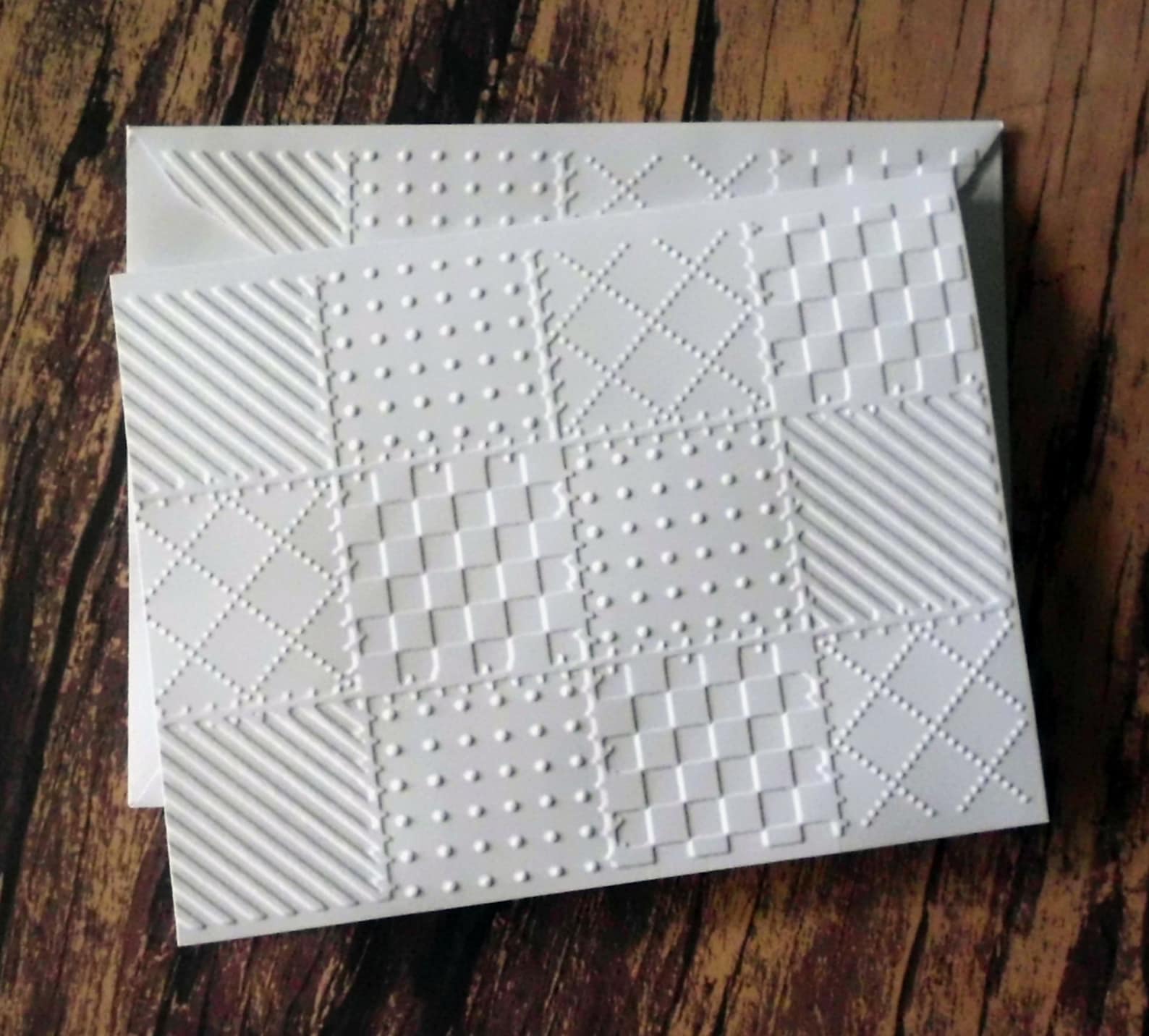 Embossed Quilt Cards, Set of 5, Blank Quilt Greeting Cards, Gift for ...