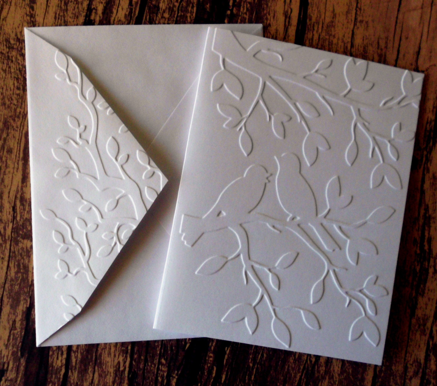 Bird Greeting Cards Set of 5 Embossed Bird Note Cards Gift - Etsy