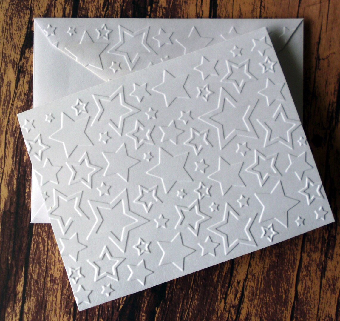 4th of July Cards Set of 5 Embossed Star Cards Assorted - Etsy