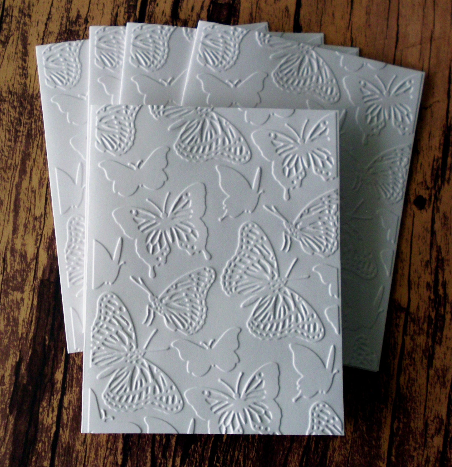 Embossed Butterfly Cards Set of 5 Assorted Butterflies | Etsy
