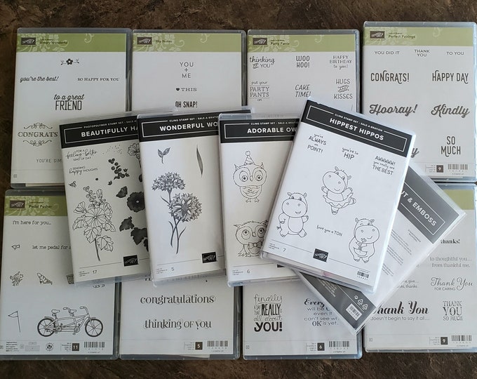 Stampin Up, New, Retired Stamp Sets, Dies, Sale A Bration Stamps ...