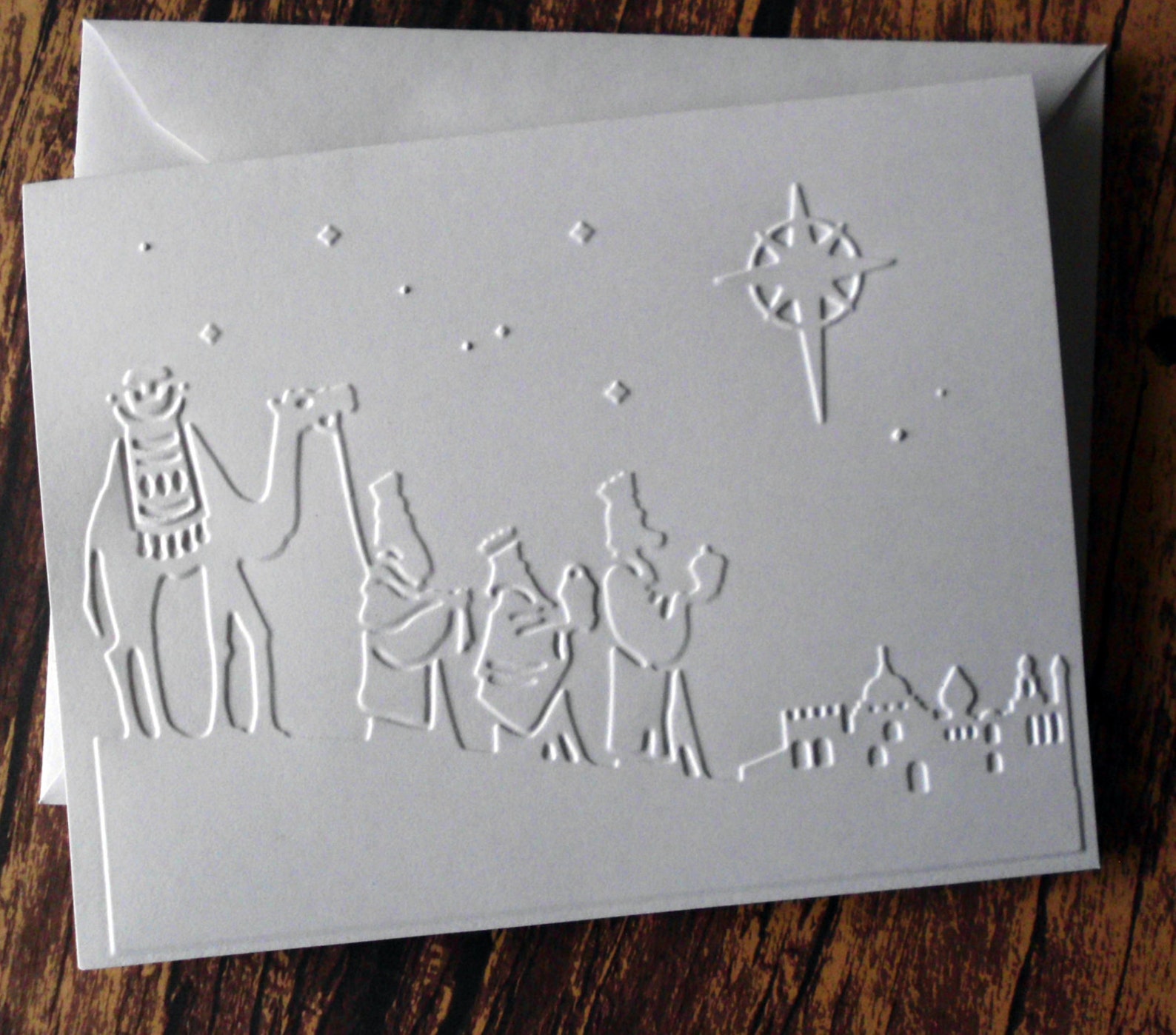 Three Kings Christmas Cards, Set of 5, Embossed Cards, Christian ...