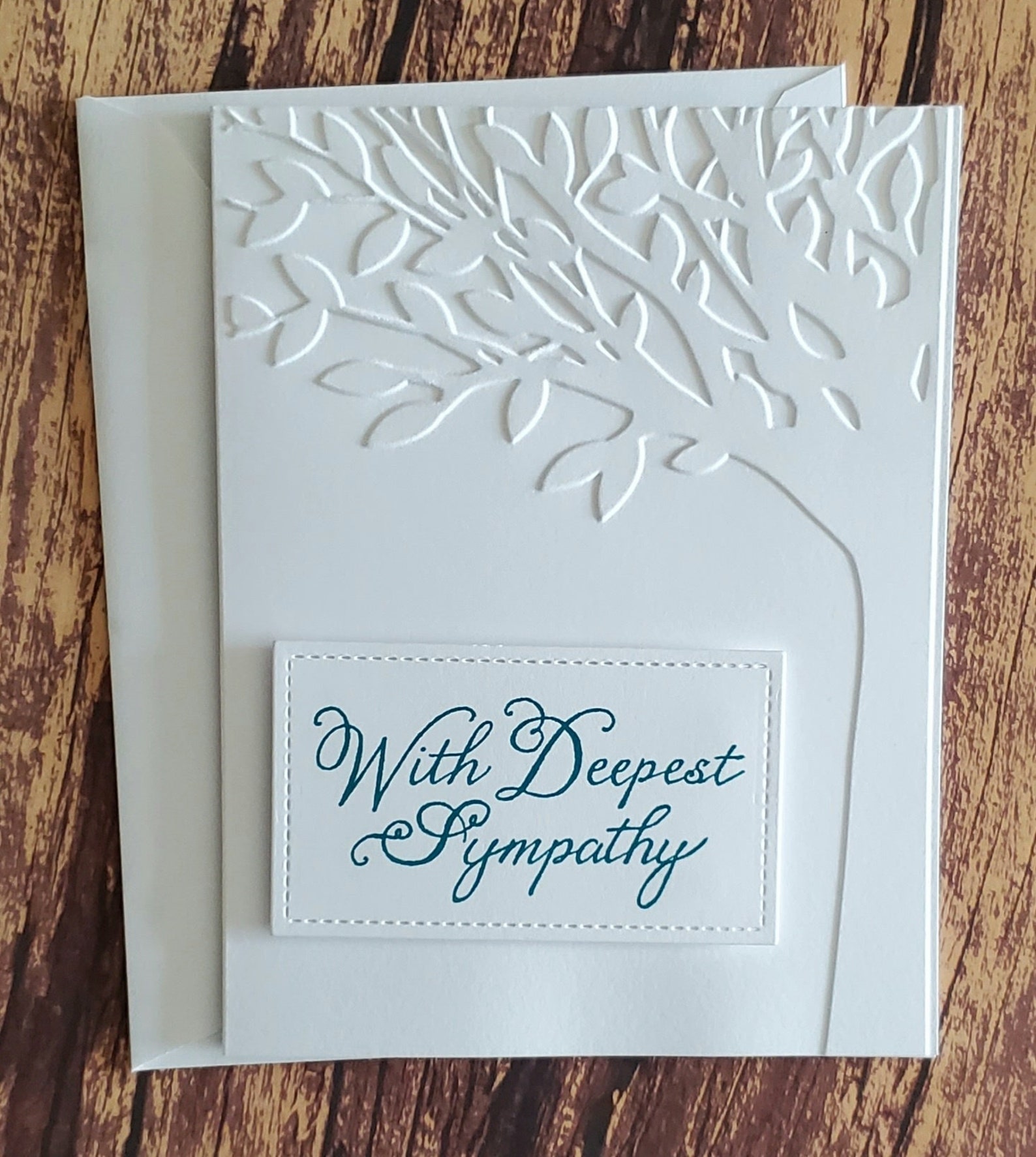 Assorted Sympathy Cards, Set of 5, Tree Embossed Greeting Cards, Nature ...