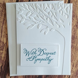 Assorted Sympathy Cards, Set of 5, Tree Embossed Greeting Cards, Nature ...