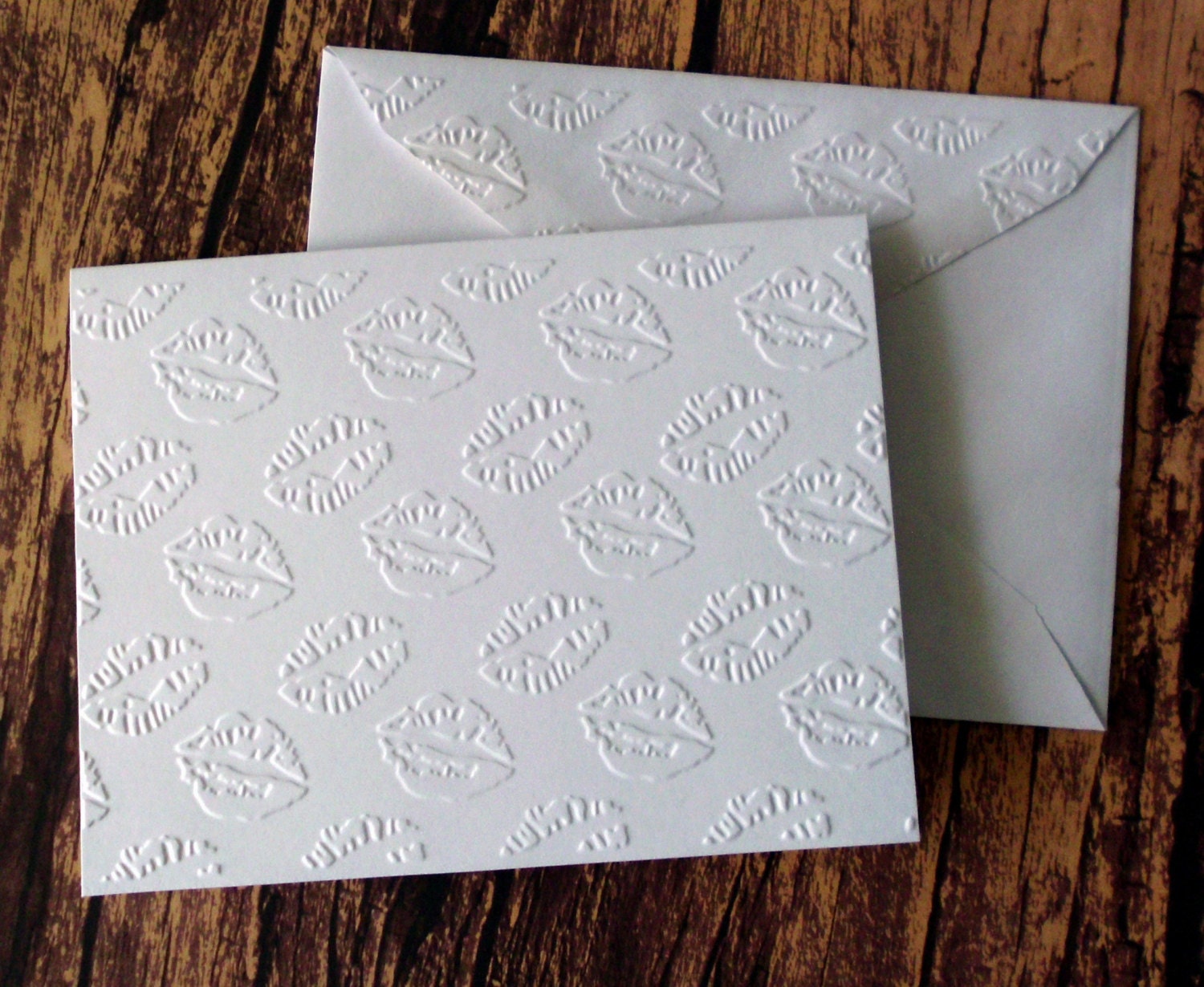 Embossed Lip Cards Set of 5 Valentine's Day Card Set - Etsy
