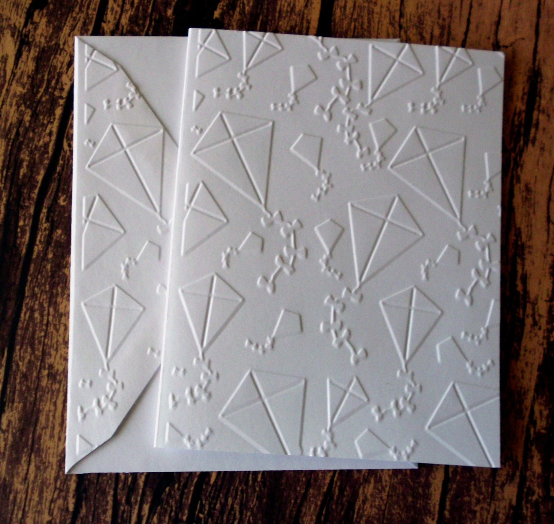 Kite Cards, Set of 5, Embossed Note Cards, Greeting Cards, Kite ...