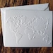World Map Cards, Set of 5, Blank Traveler Note Cards, Map Greeting ...