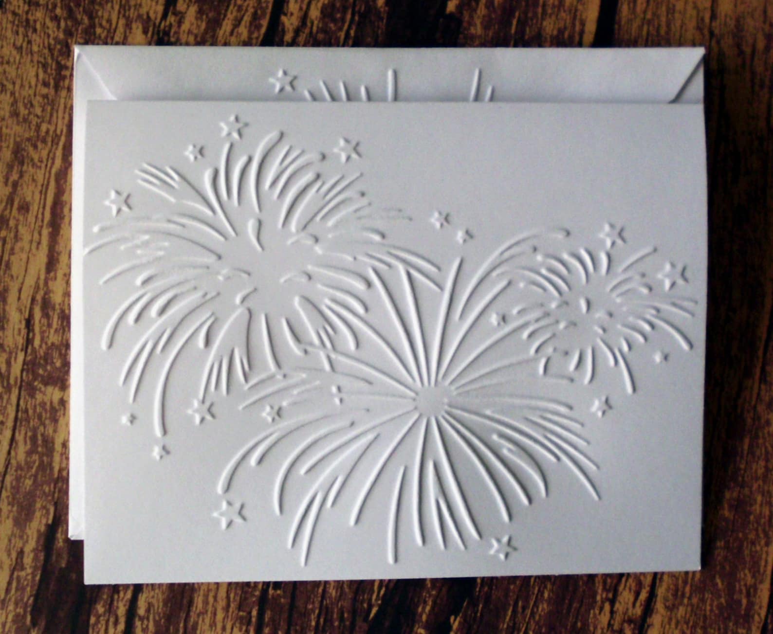 Embossed Fireworks Cards, Set of 5, 4th of July Cards, Blank ...