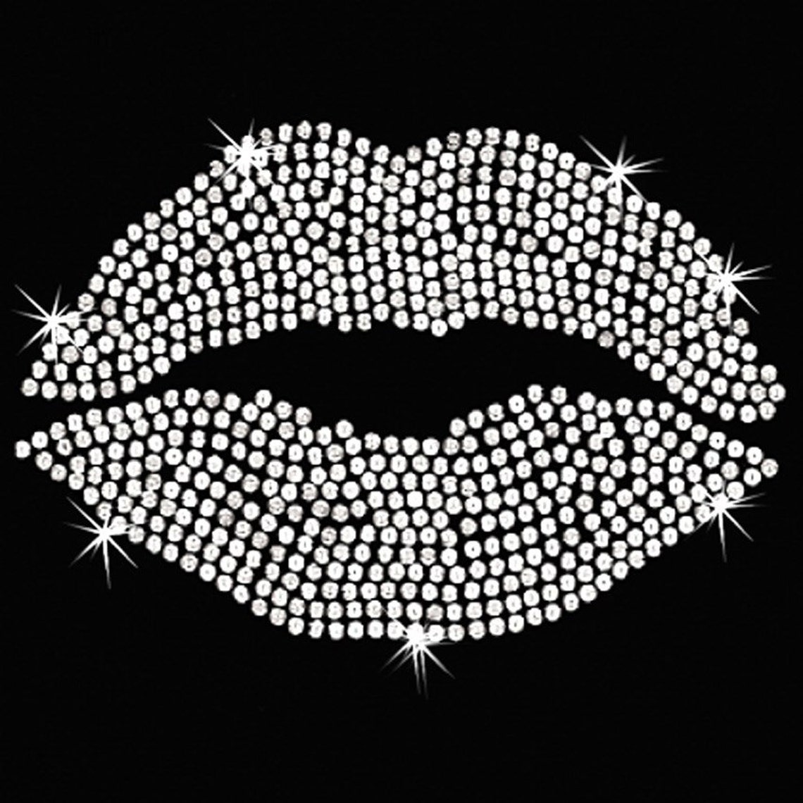 Lips Angel Wings Rhinestone Sequin Glitterv Neck Long Sleeve | Etsy