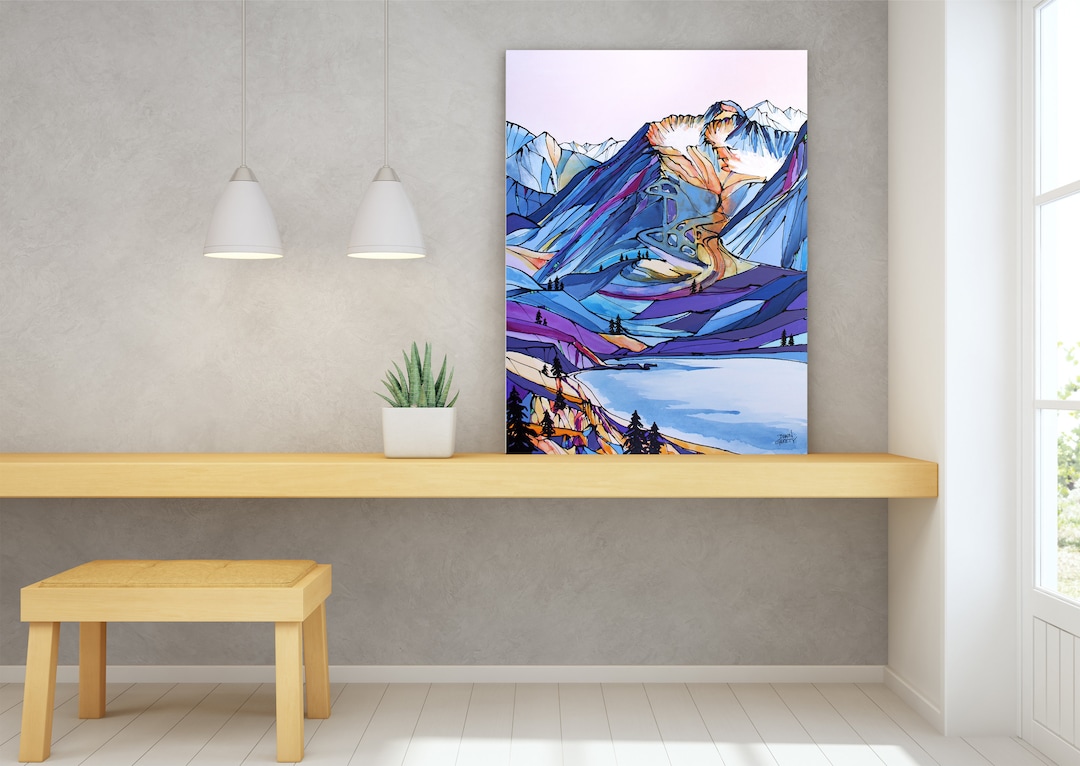 Mountain Wall Art, Top Selling, Home Decor, Colorful, Fine Art Print ...