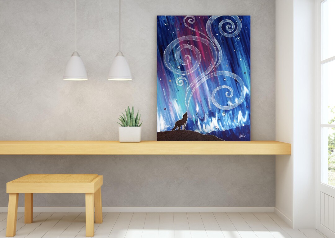 Wolf, Aurora, Northern Lights, Arctic, Howl, Wall Art, Top Selling ...