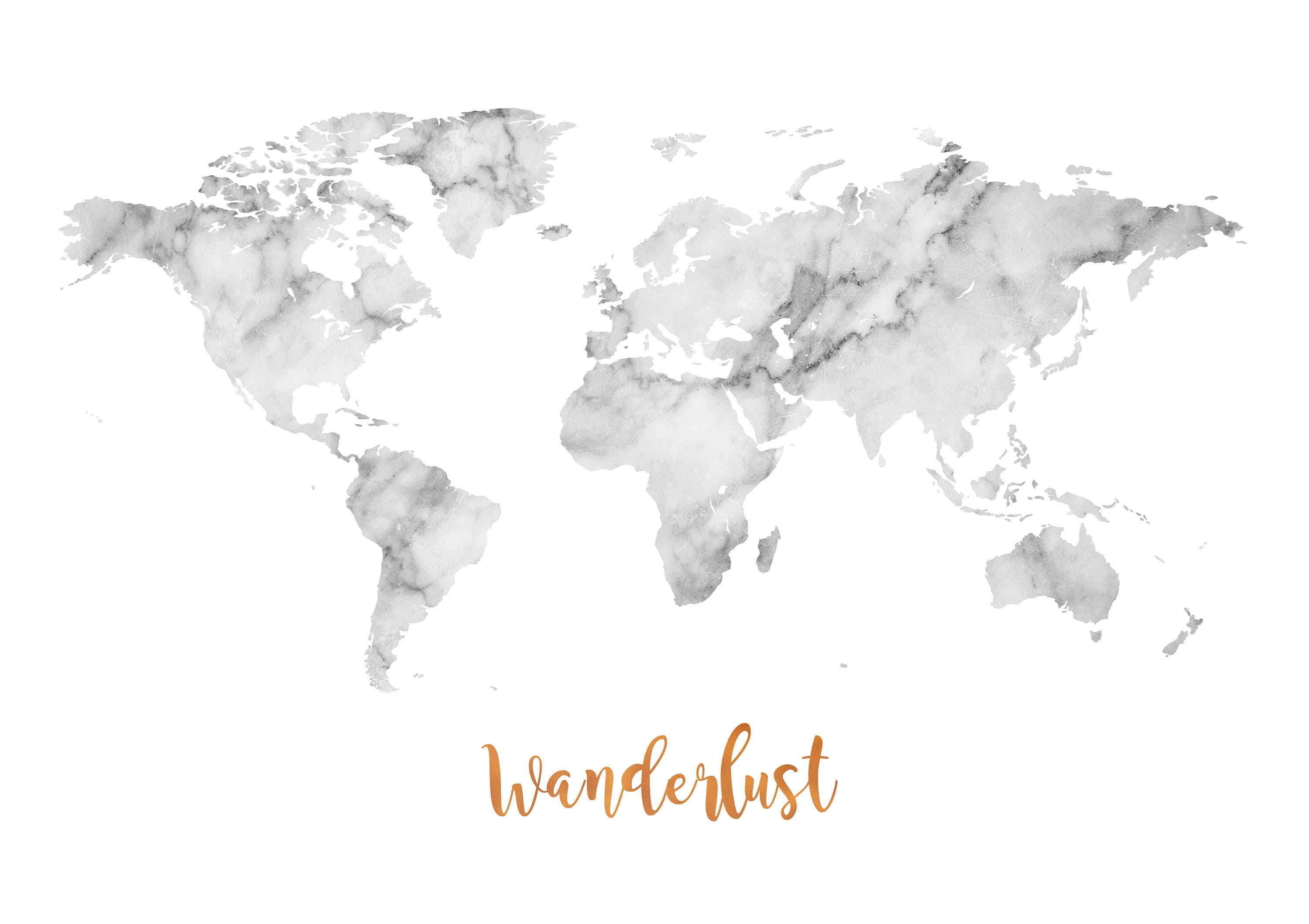 Marble World Map Wall Art Custom Quote Print Marble Texture - Etsy UK