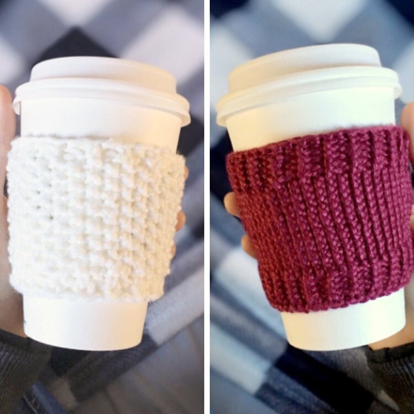 Knit Coffee Cozy - Etsy