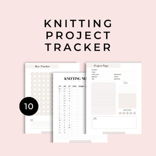 Knitting Planner Printable - Etsy