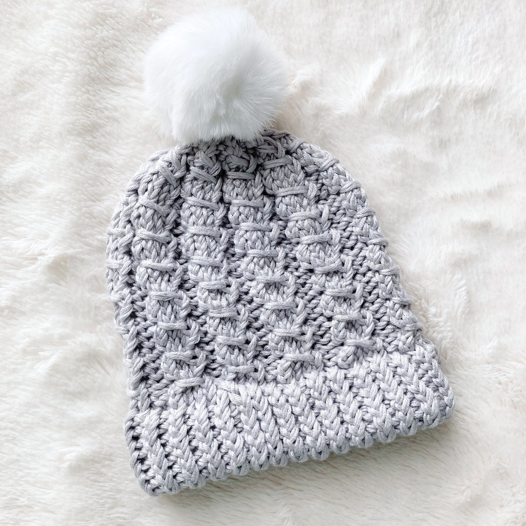 Easy Baby Hat KNITTING PATTERN || Amilia Beanie With Pom Pom ...