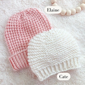 Preemie & Newborn Baby Hat KNITTING PATTERN Bundle, Easy Beginner ...