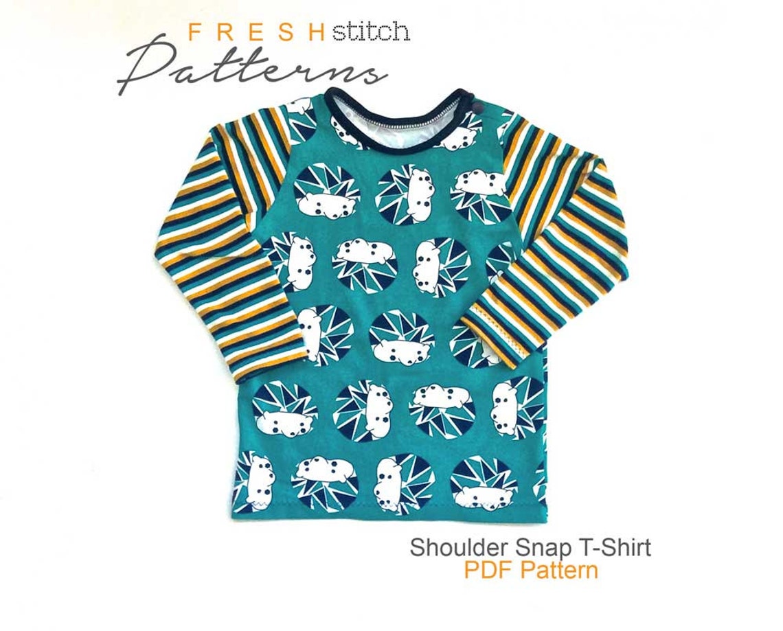 Shoulder Snap T-shirt PDF Pattern Sizes Preemie to 2-3 - Etsy