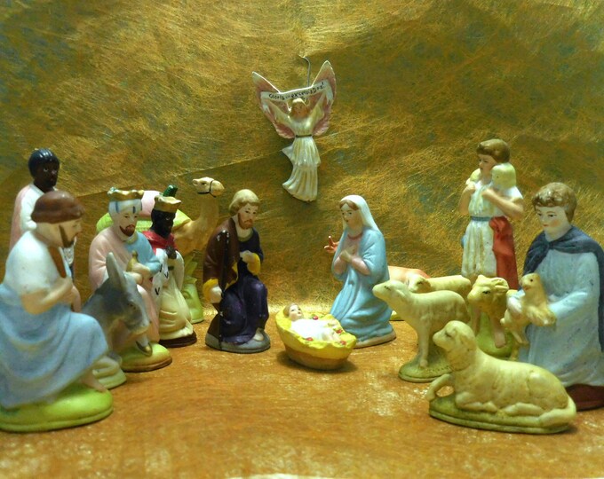German Porcelain Nativity Figures, Vintage Manger Set, Creche, Hand ...
