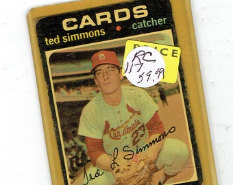Ted Simmons Card | Etsy