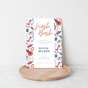 Nash Bash Bachelorette Party Invitation - Nashville Bachelorette ...