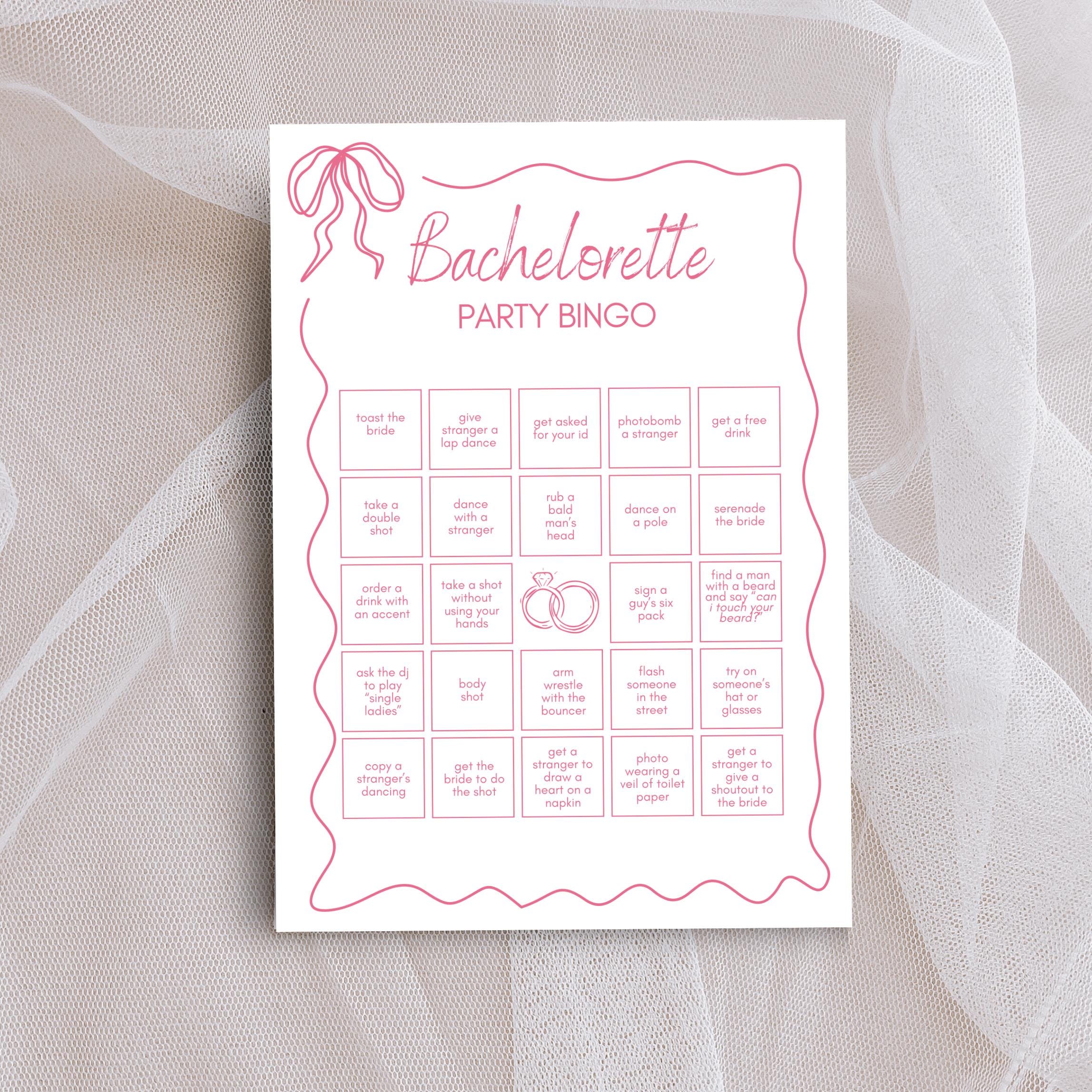 Bachelorette Bingo Bachelorette Game Printable Instant Download - Hen ...